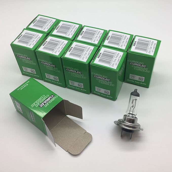 10 x Eurolec H7 499A Halogen Headlamp Headlight Truck Lorry Bulb 24v ...