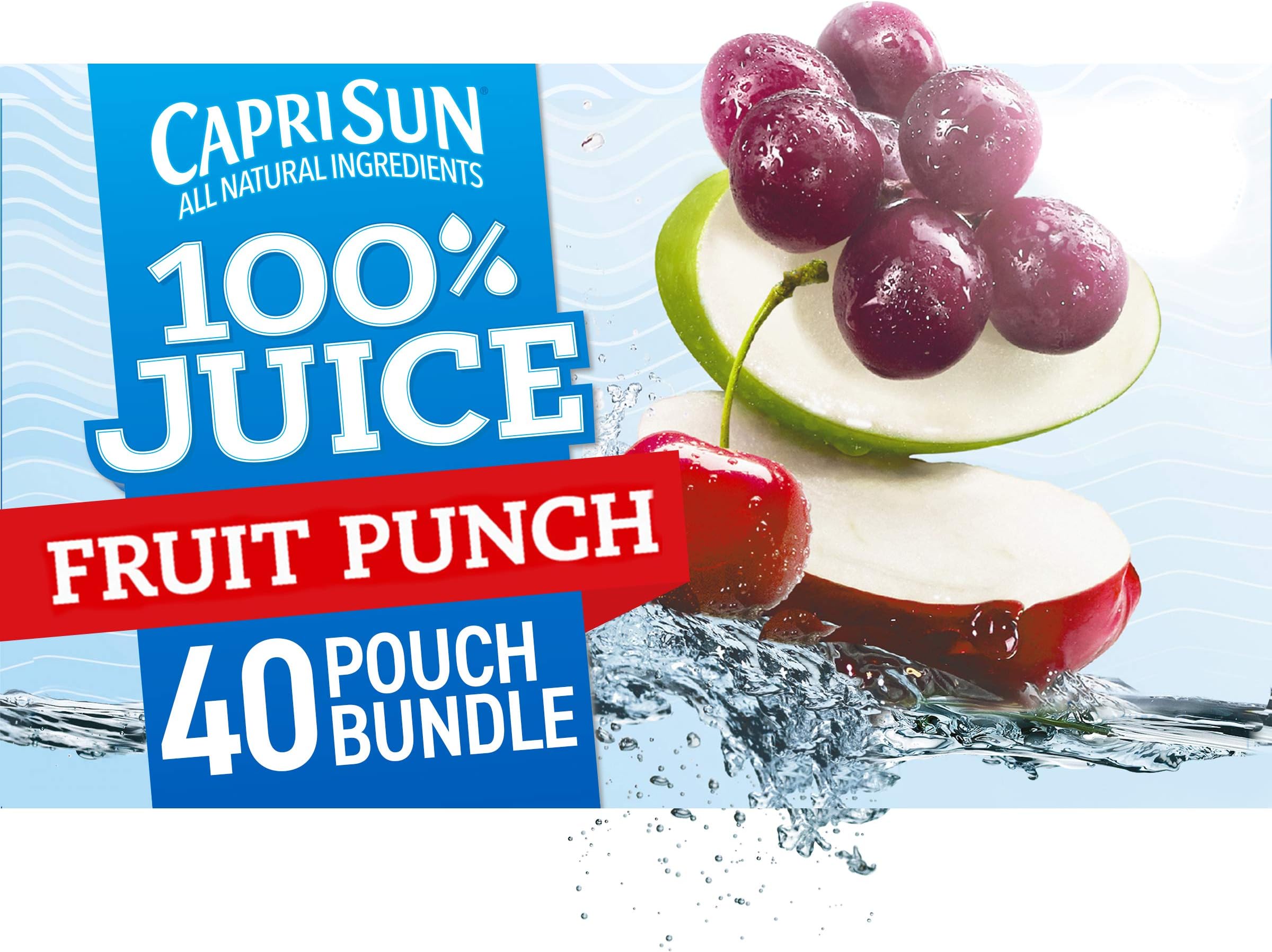 Amazon.com : Capri Sun 100% Fruit Punch Juice Ready-to-Drink Juice (40 ...
