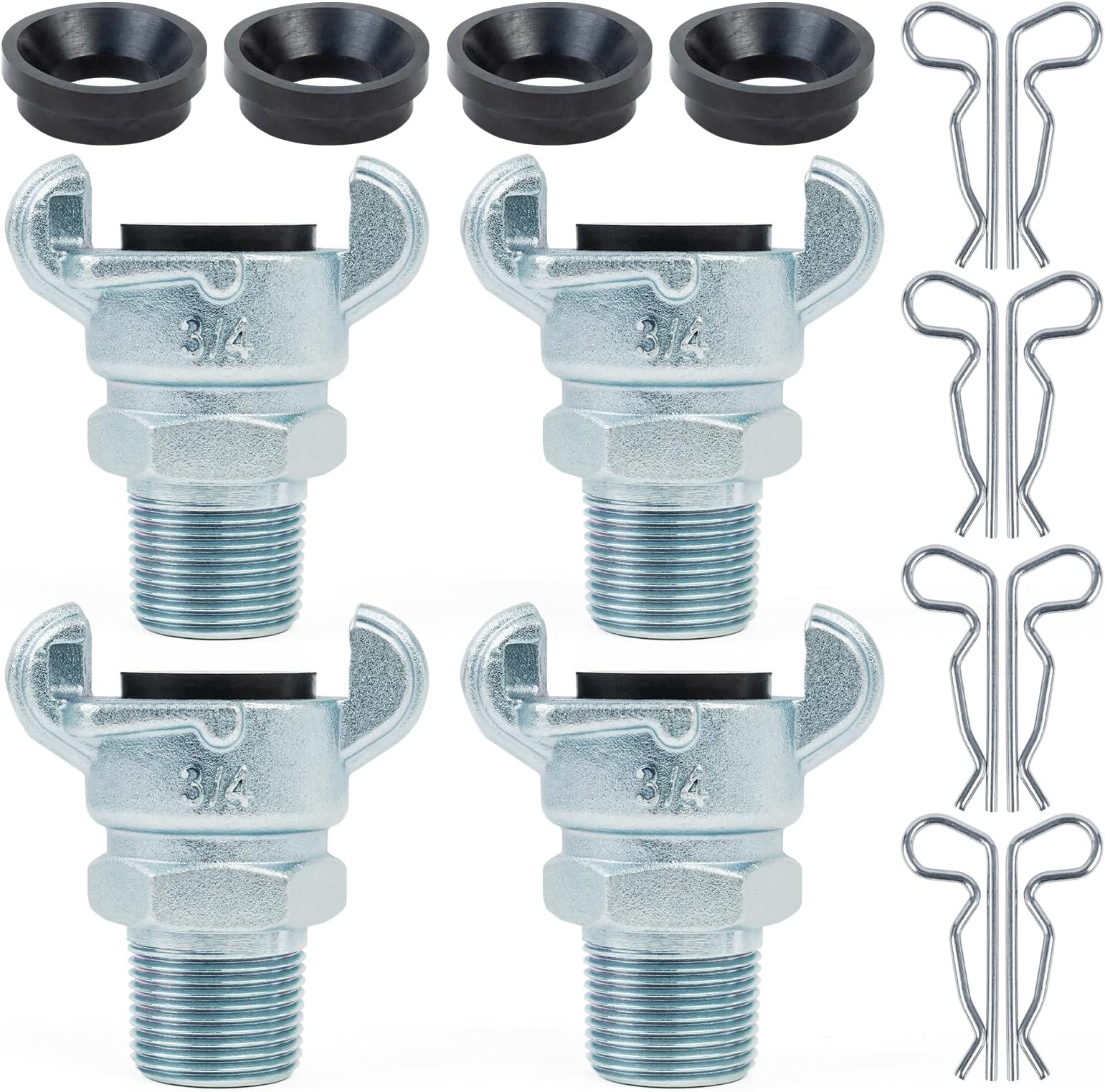 Amazon.com: QWORK Iron Air Hose Fitting, 3/4 NPT Male End, 2 Pack ...