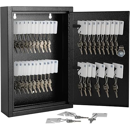 Amazon.com: UMEKEN Key Box Wall Mount 64 Position Metal Valet Key ...