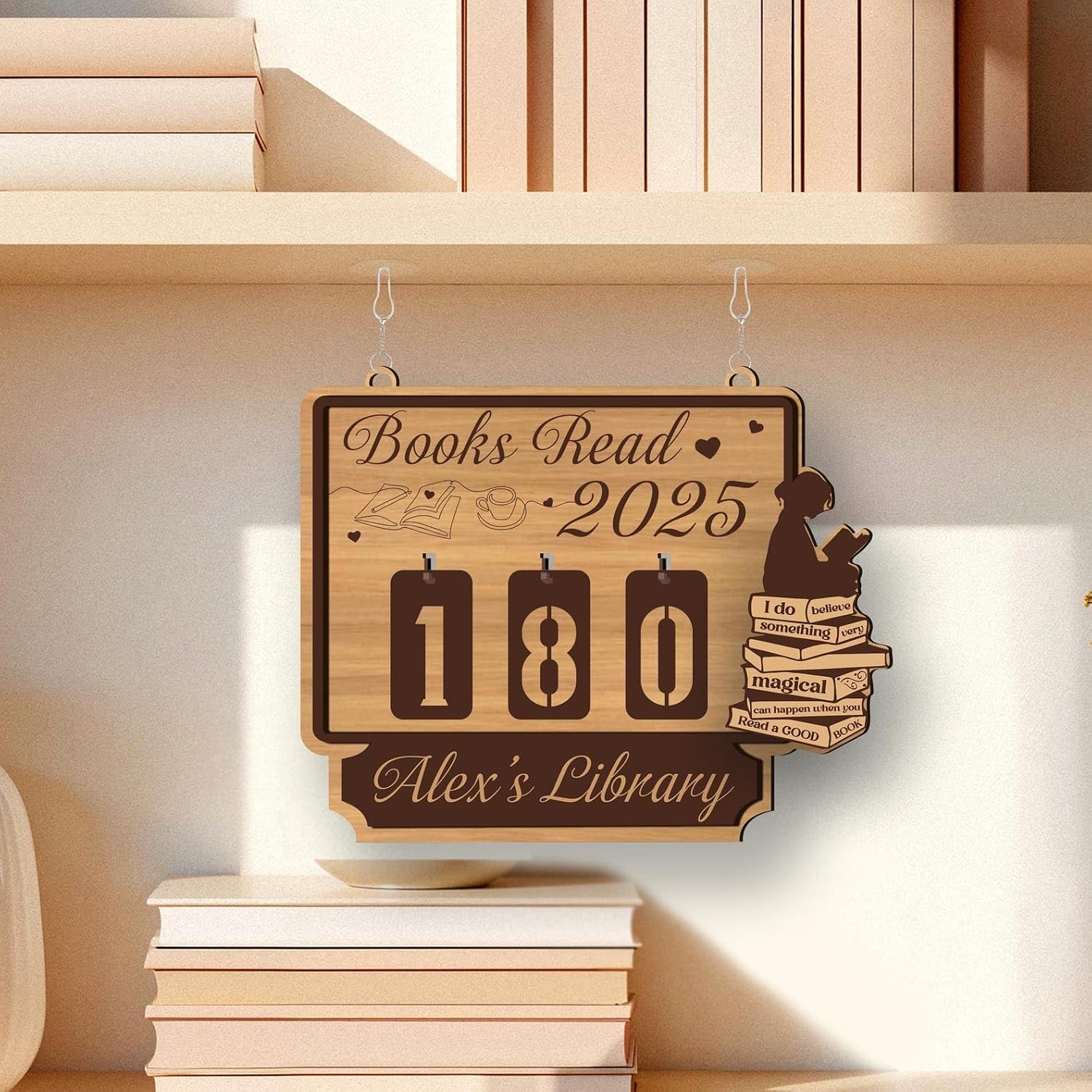 Amazon.com: OHOON Personalized Books Read This Year Tracker, Custom ...