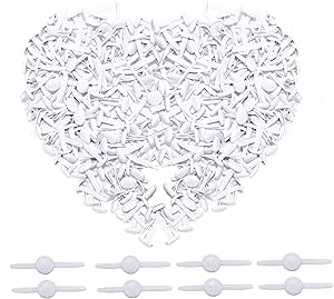 Amazon.com: Bestartstore 200pcs 8x15mm White Metal Brads Paper Fastener ...