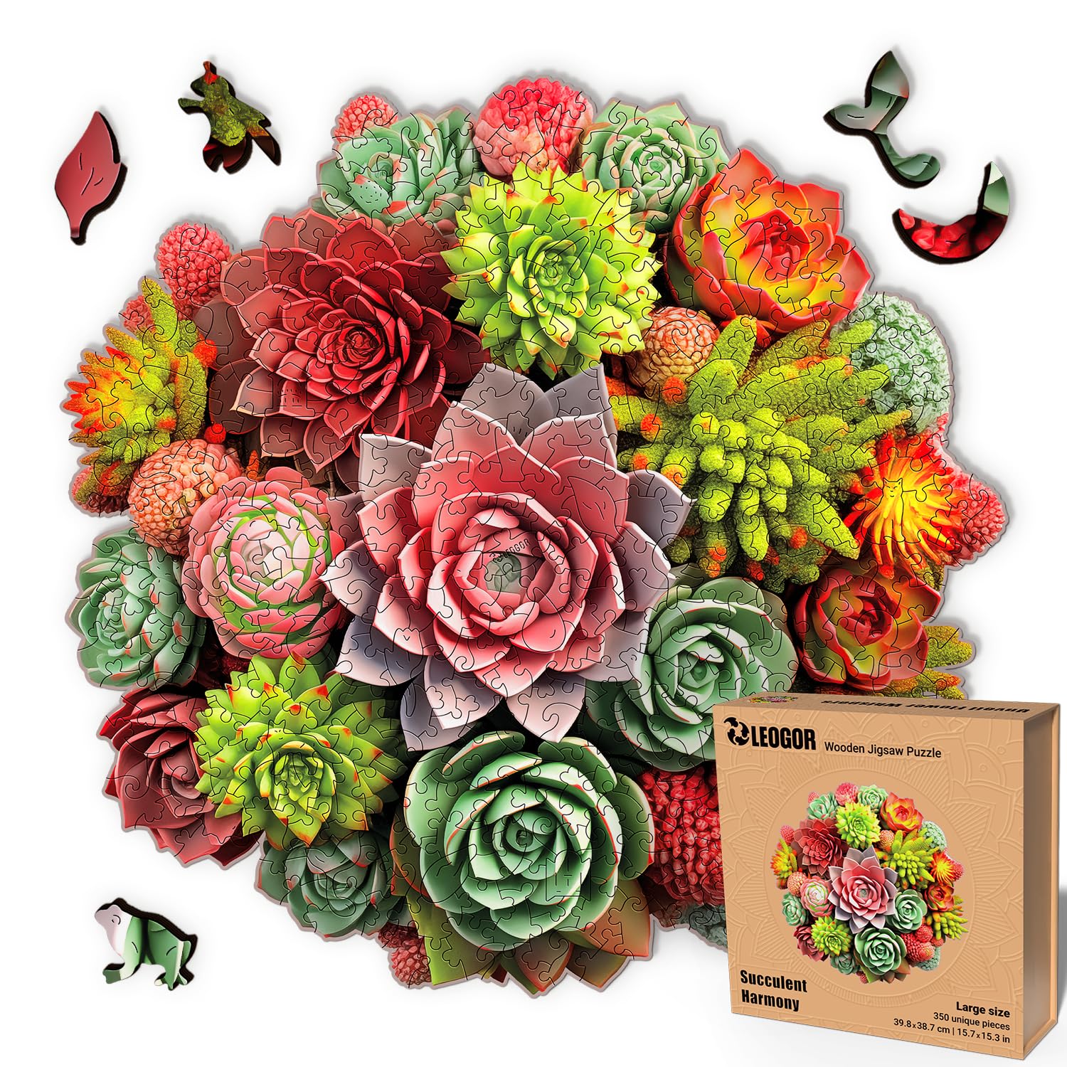 Amazon.com: LEOGOR Large Wooden Jigsaw Puzzles for Adults with ...