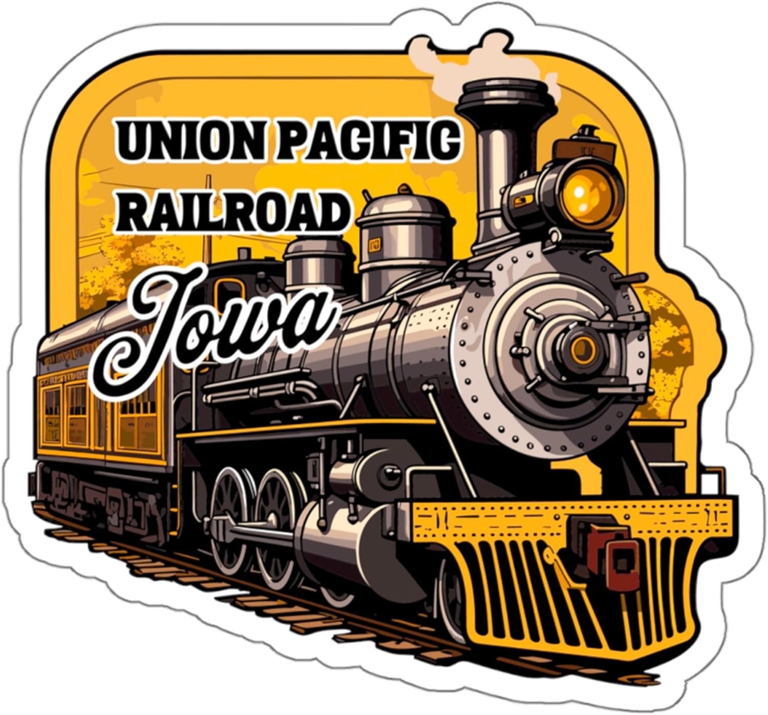 Amazon.com: Union Pacific Railroad Iowa Sticker | Vinyl Stickers ...