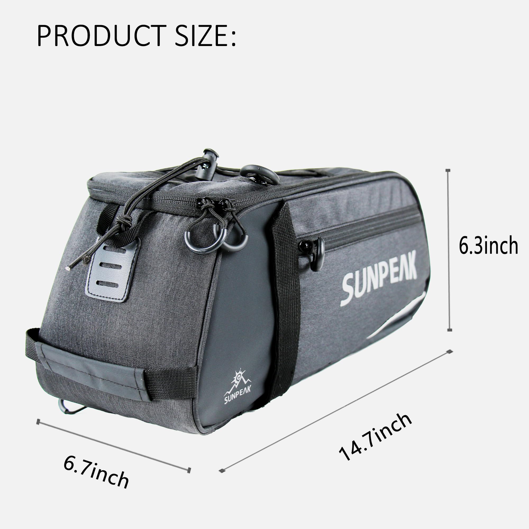 Snapklik.com : Bike Rack Bag Bicycle eBike Trunk Travel Bag Waterproof ...