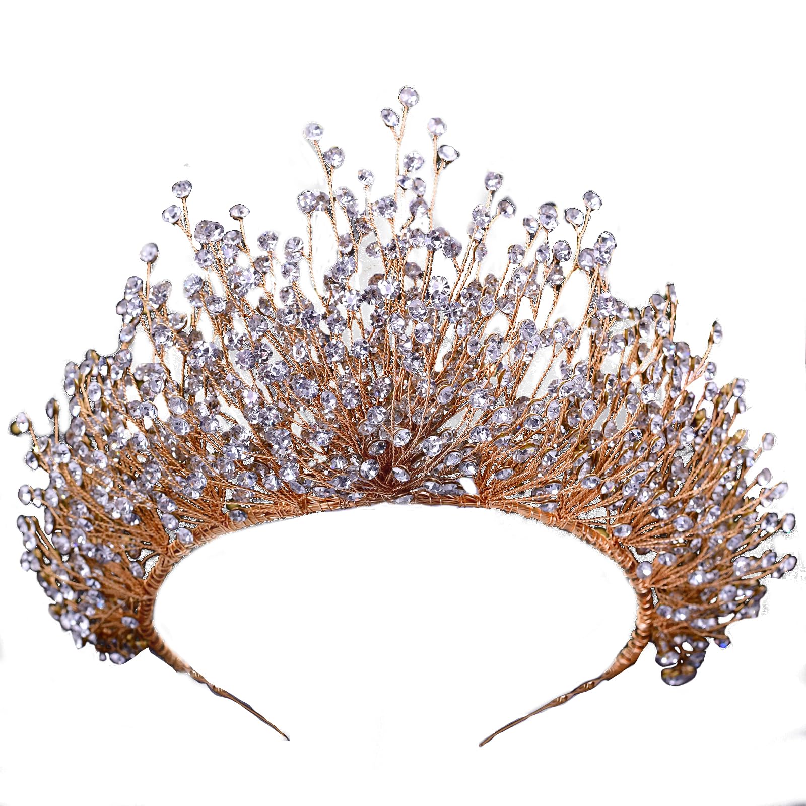 Amazon.com: Bridal Wedding Headband Crystal Tiara Crown，Queen Tiaras ...