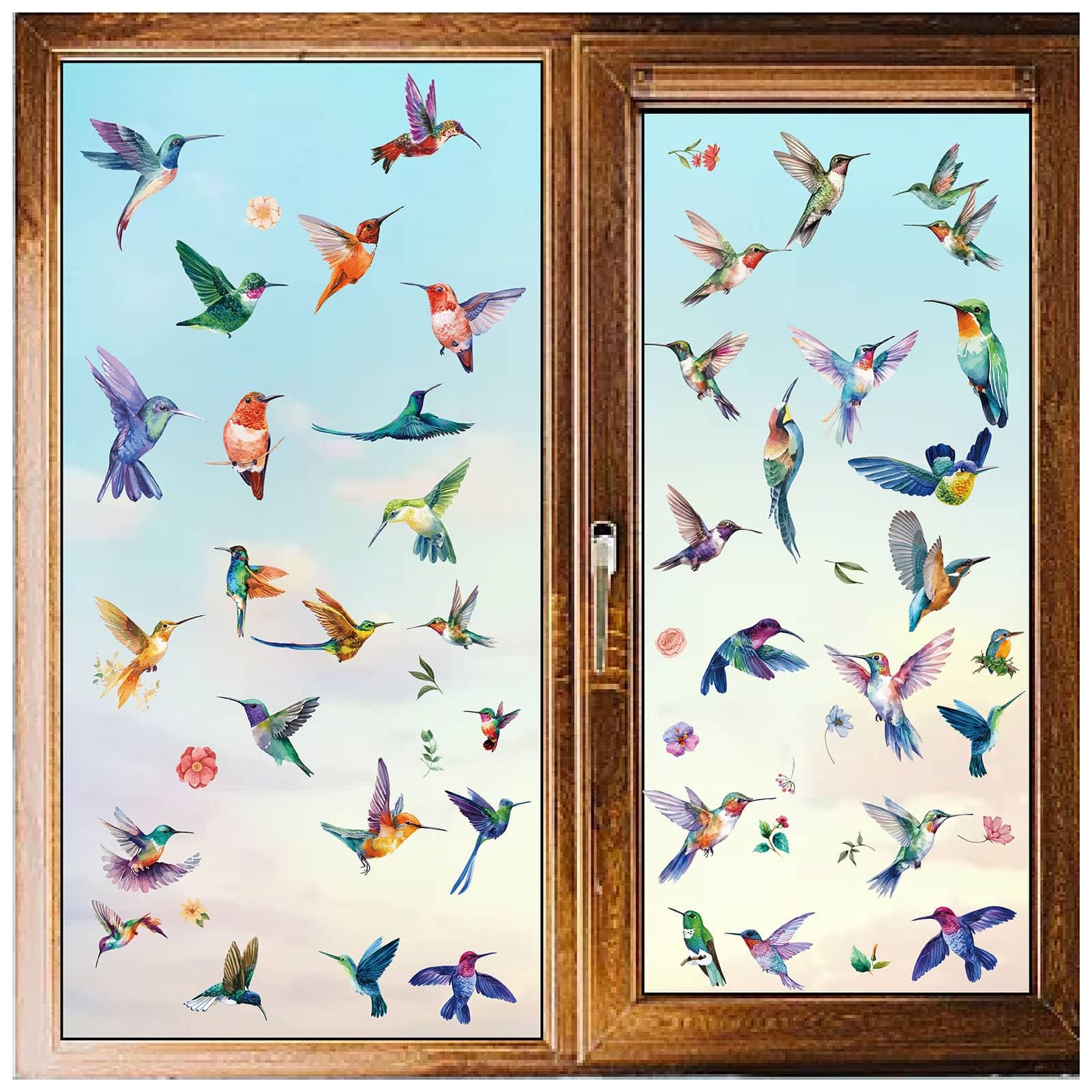 Amazon.com: CRASPIRE 8 Sheets Hummingbird Window Decals Bird Stickers ...