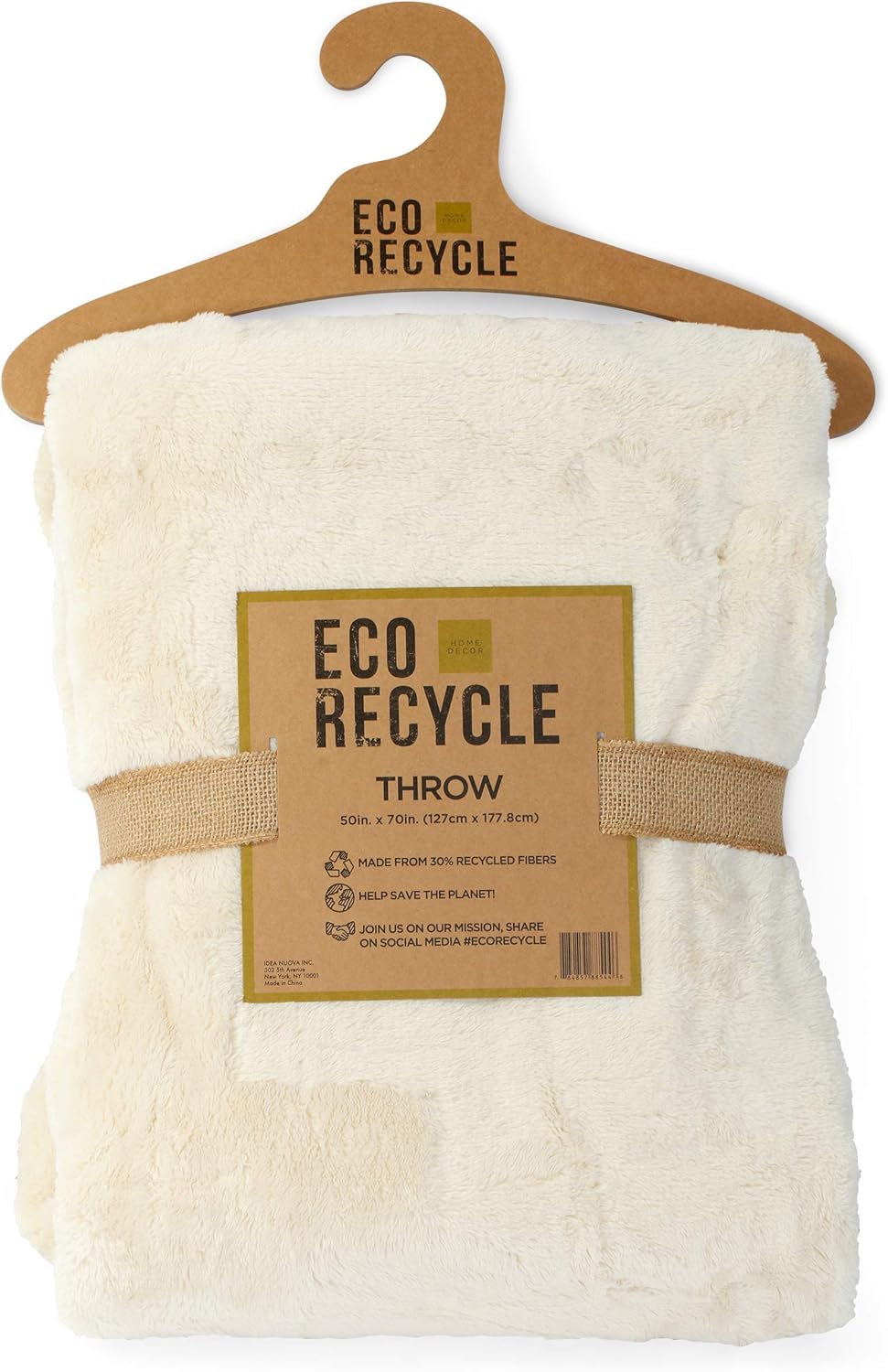 Amazon.com: Eco Recycle Soft Royal Plush Oversized Throw Blanket, Made ...