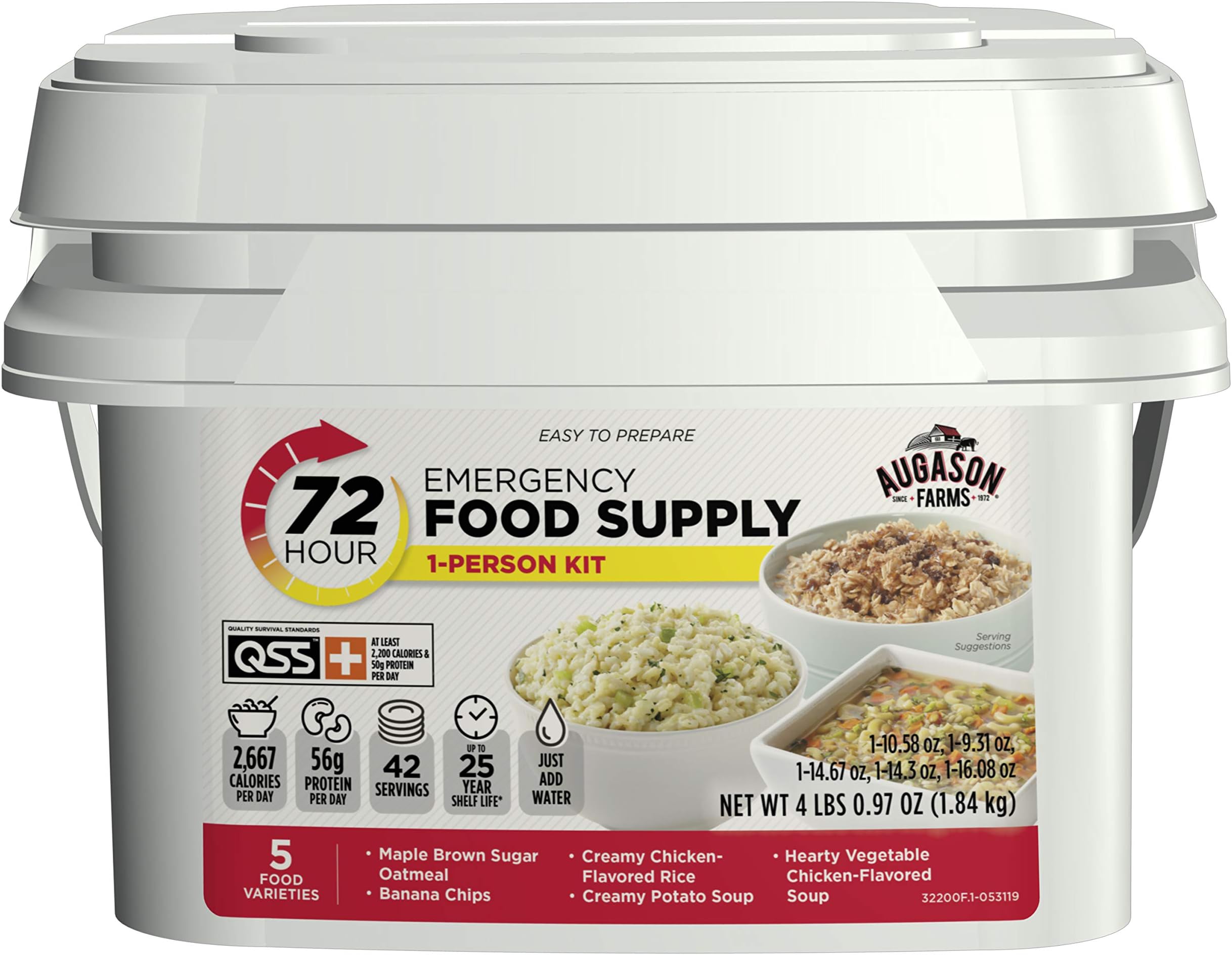 Amazon.com: Augason Farms 30-Day 1-Person Standard Emergency Food ...
