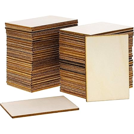 Amazon.com: Bright Creations Unfinished Wood Rectangles for Crafts (2 x ...