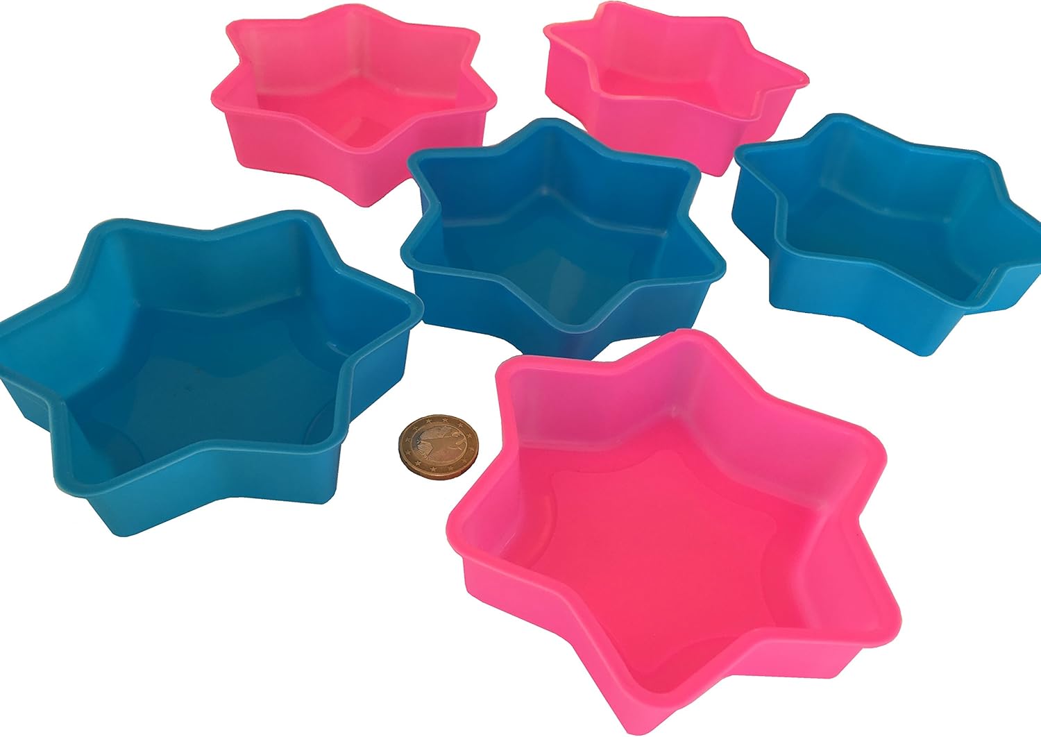 ROYAL HOUSEWARE 6 Sterne Formen Silikonform Backform Kuchenformen ...