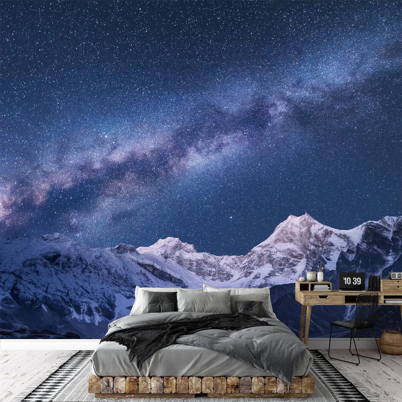 Wide Night Sky Bedroom Planets Night Sky Wall Murals Exclusive Design