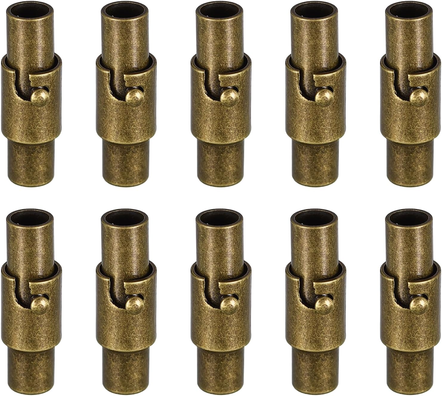 Amazon.com: UXcell Leather Cord End Clasp, 10 Pcs 3mm Hole Leather ...