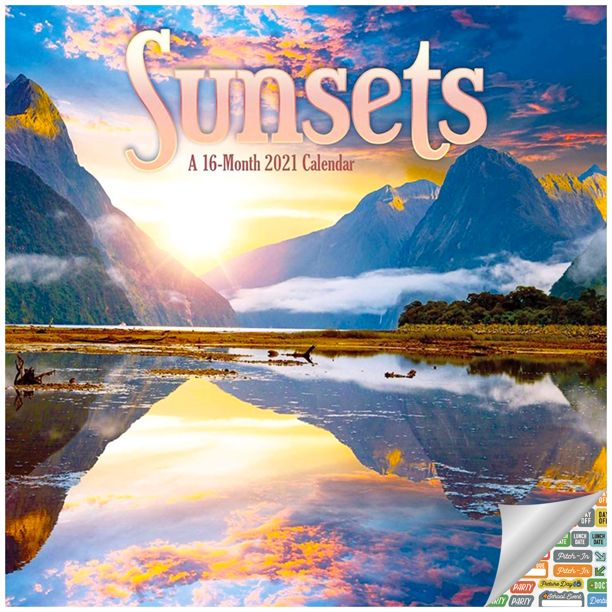 Sunsets 2021 Calendar Deluxe 2021 Sunset Wall Calendar With Over ...