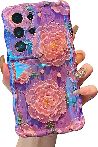 Amazon.com: XIZYO Case for Samsung Galaxy S25 Ultra, Colorful Retro Oil Painting Flower Cute ...