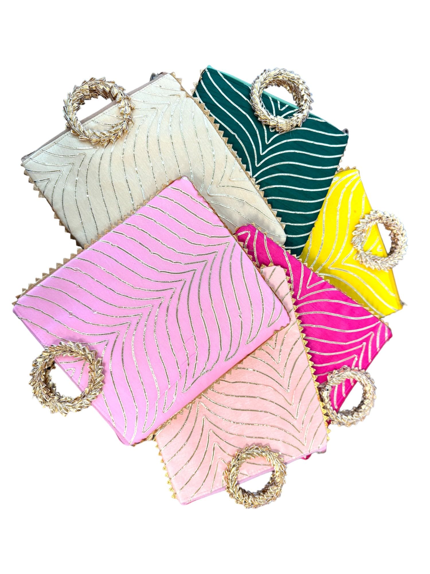 Amazon.com: DESI BY DIL Gota Patti Indian Gift Bags for Women with ...