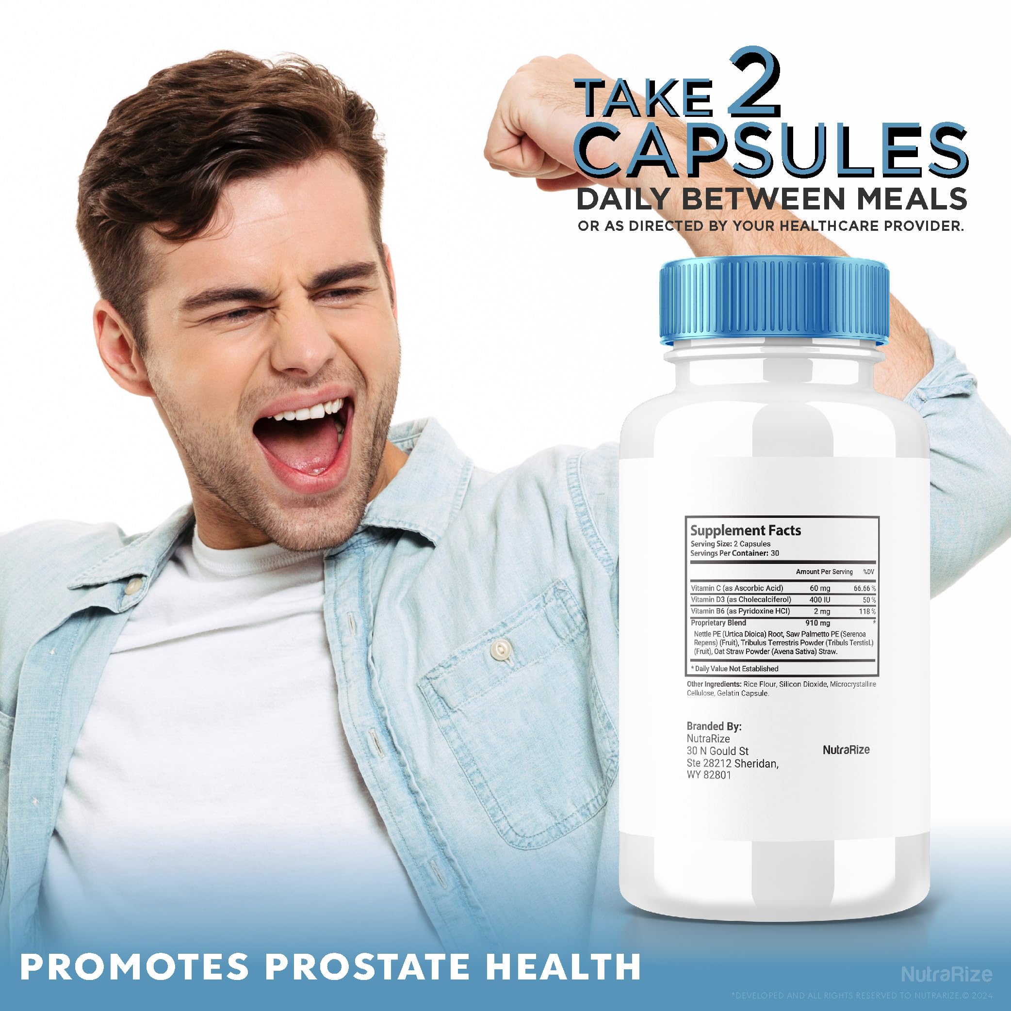 5 Bottles Vitalflow Prostate Support Formula Supplement 60 Capsules