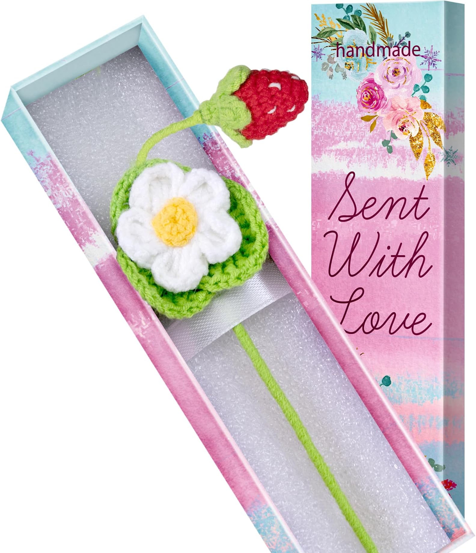 Amazon.com: Hiappt Crochet Flower Sprout Bookmarks - Unique Teacher ...