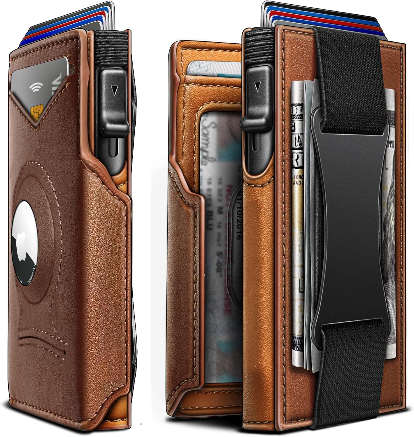 Amazon.com: KEMISANT Airtag Wallet Men Gift,Mens Slim Front Pocket ...