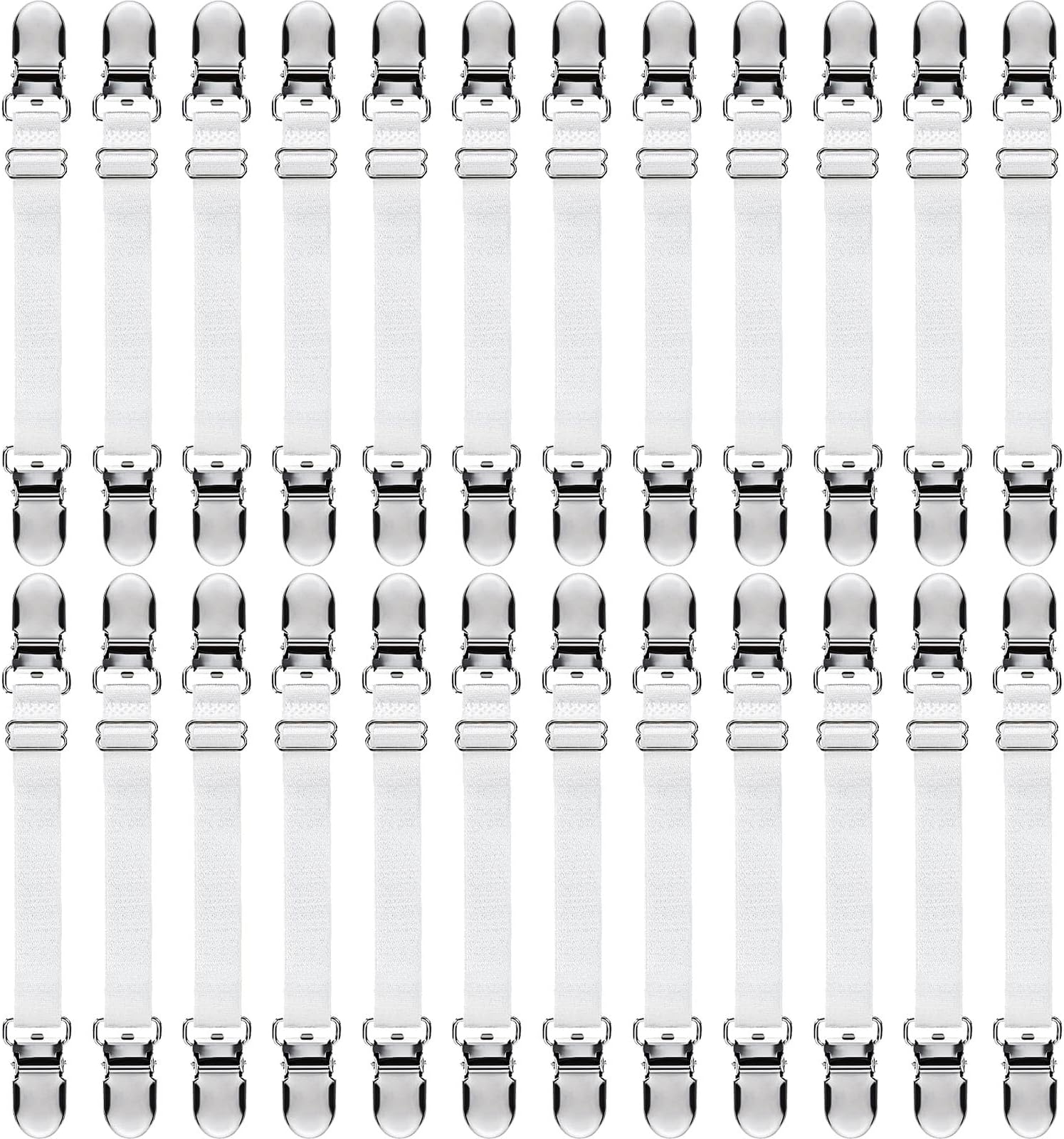 Amazon.com: Boao 24 Pcs Bed Sheet Fasteners Heavy Duty Adjustable Sheet ...