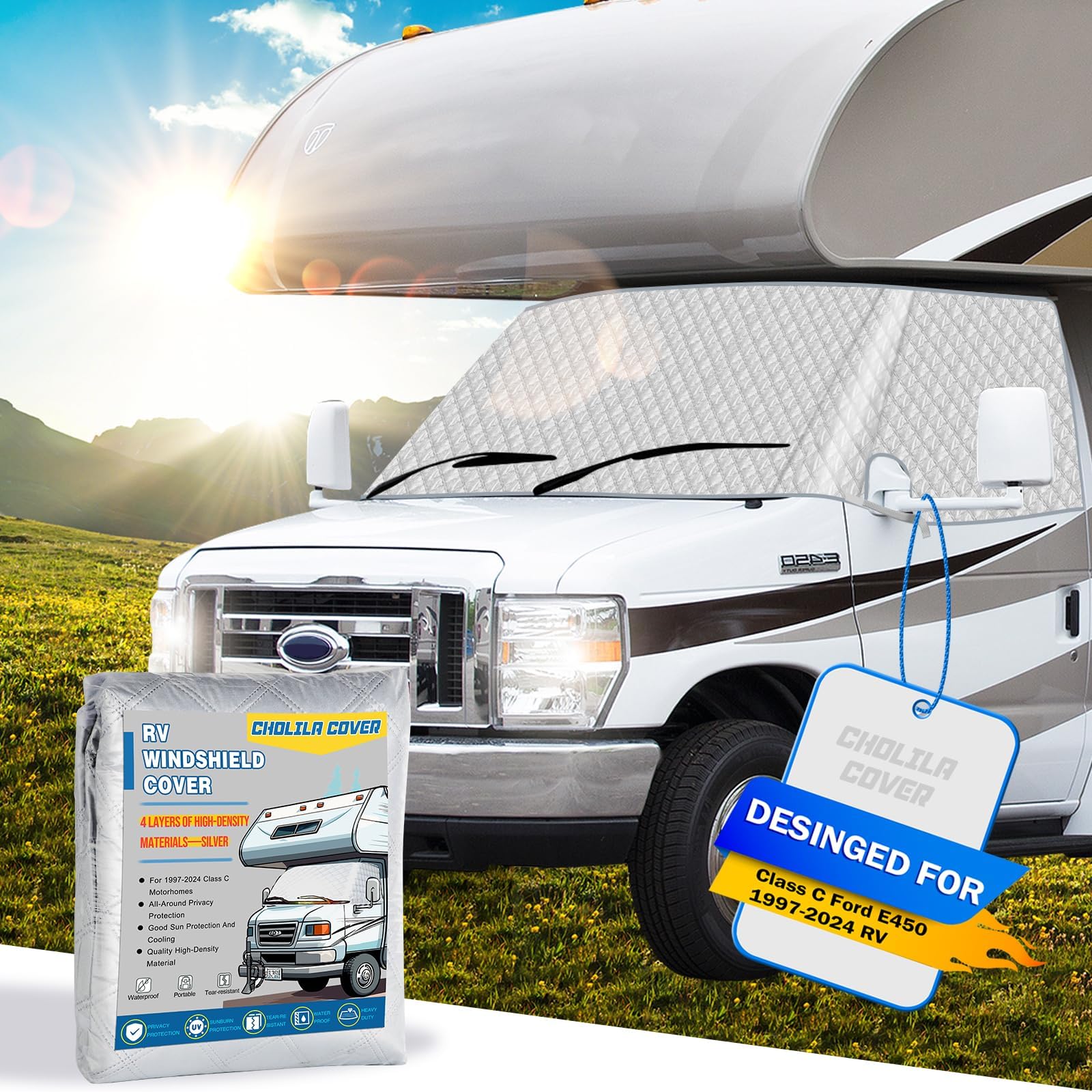 Amazon.com: Cholila Cover RV Windshield Cover - for Class C Ford E450 ...