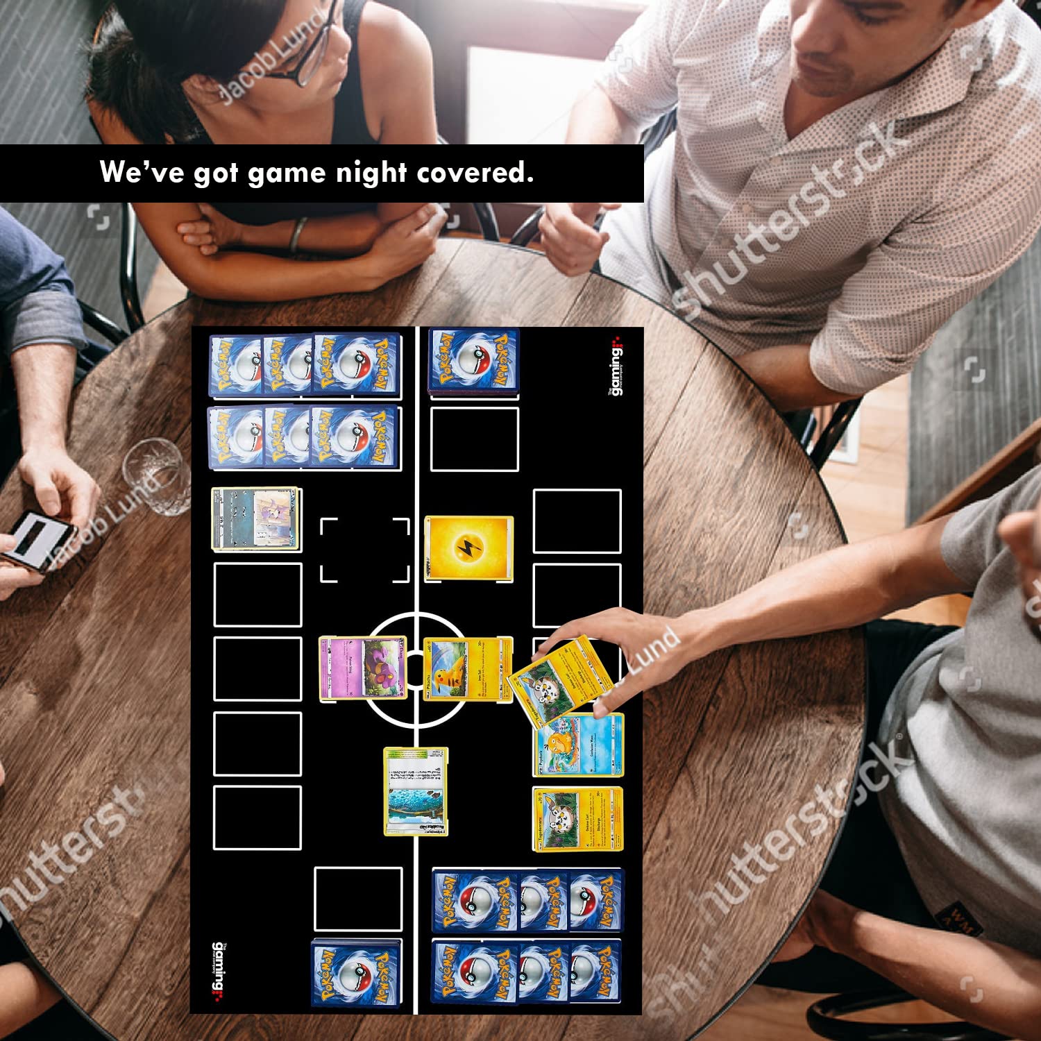 GMC Classic Black & White Pokemon Stadium Mat - 2 Player Compatible ...