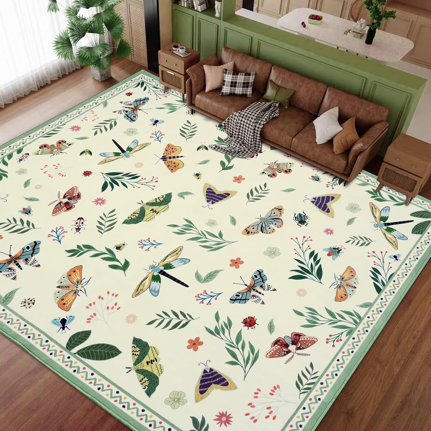 Amazon.com: ASPMIZ Insect Area Rug 8X10 Living Room Rug, Spring Summer ...