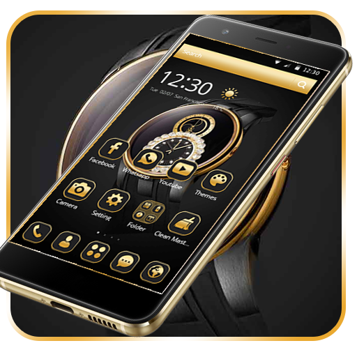 Luxury Clock Golden 2D Theme:Amazon.co.uk:Appstore for Android