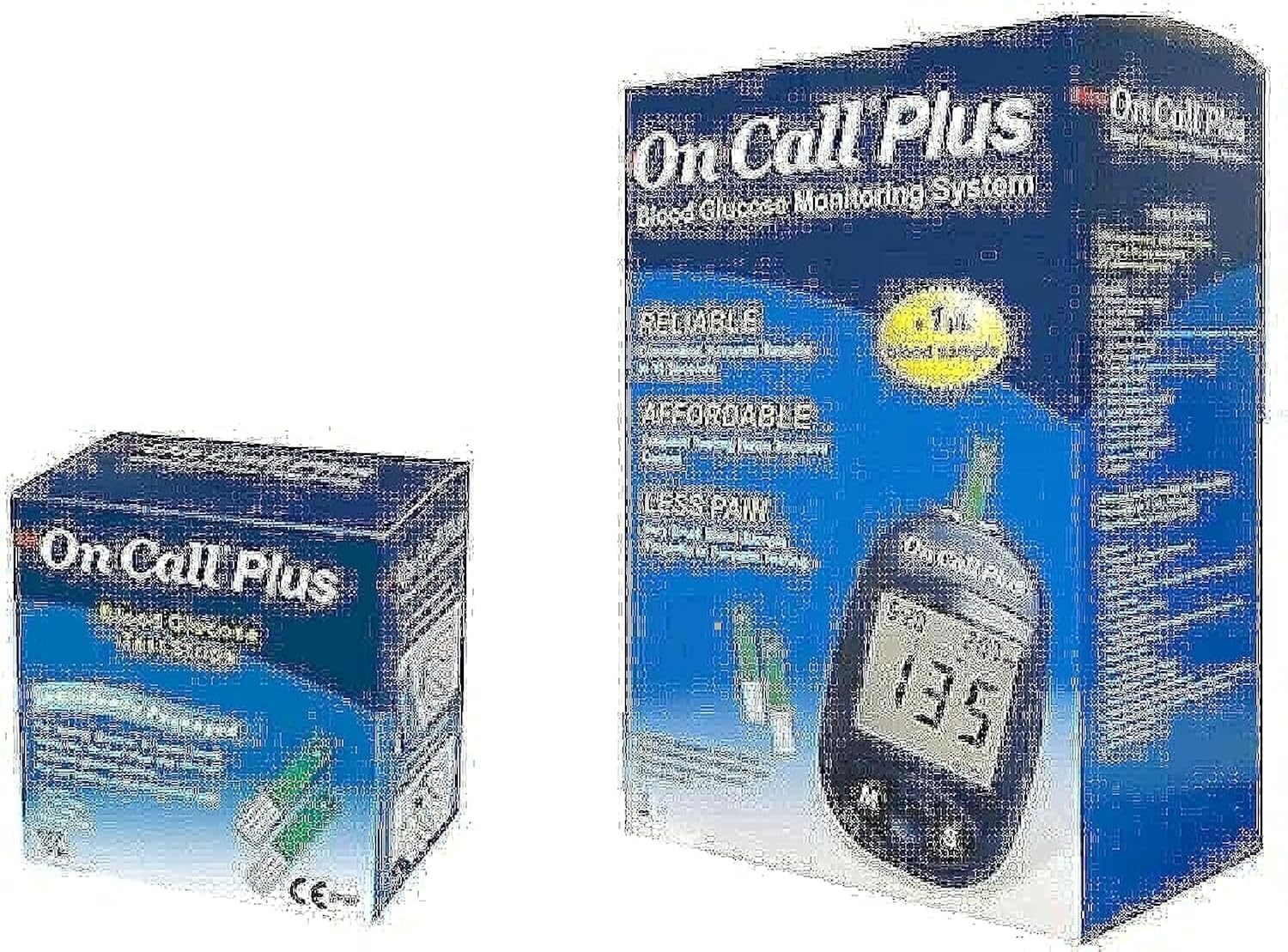On Call Extra Blood Glucose Meter Starter Kit (incl. 10 Test Strips, 10 ...