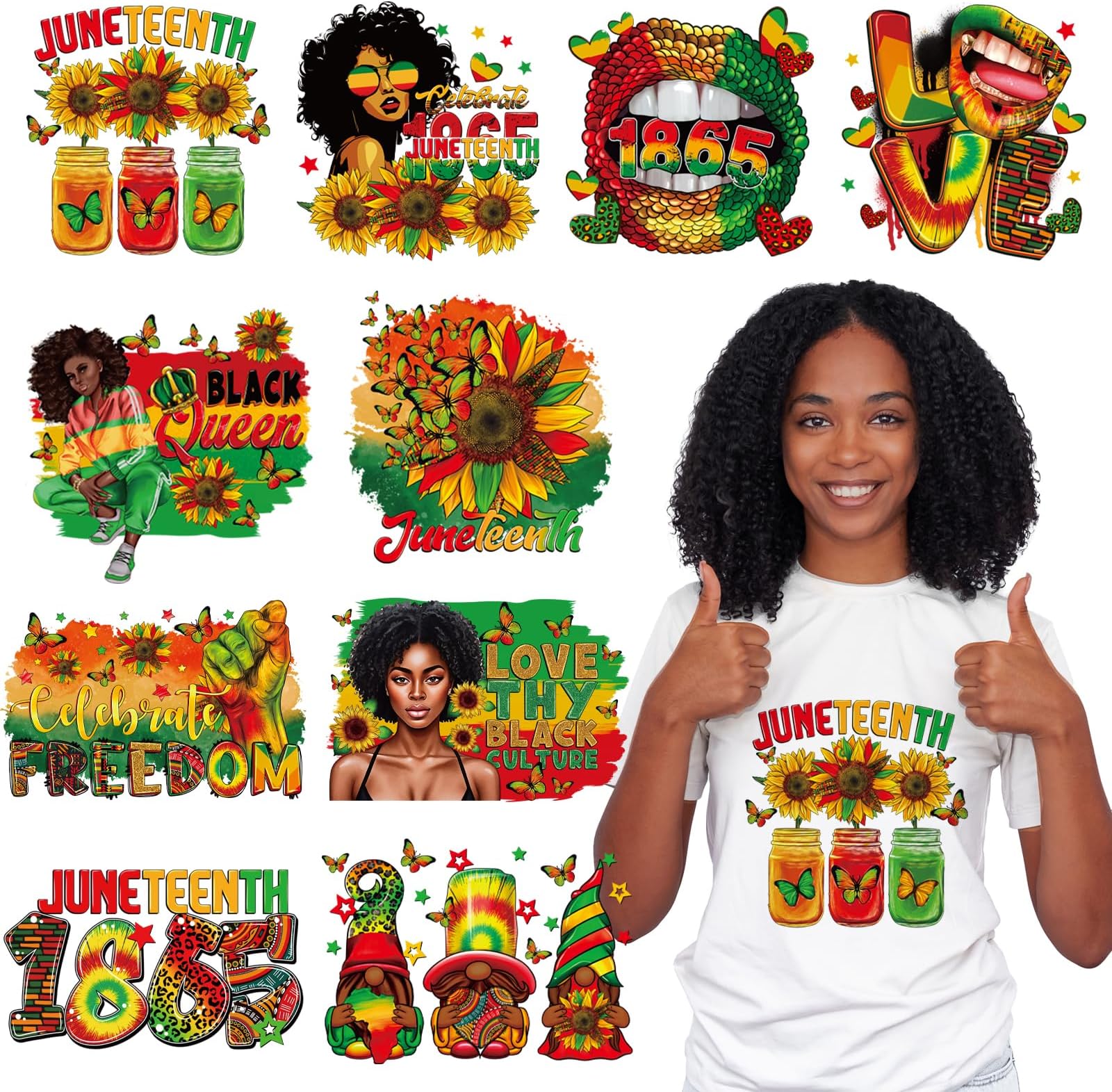 Amazon.com: 25 Sheets Juneteenth Iron on Decals HTV Heat Transfer Vinyl ...
