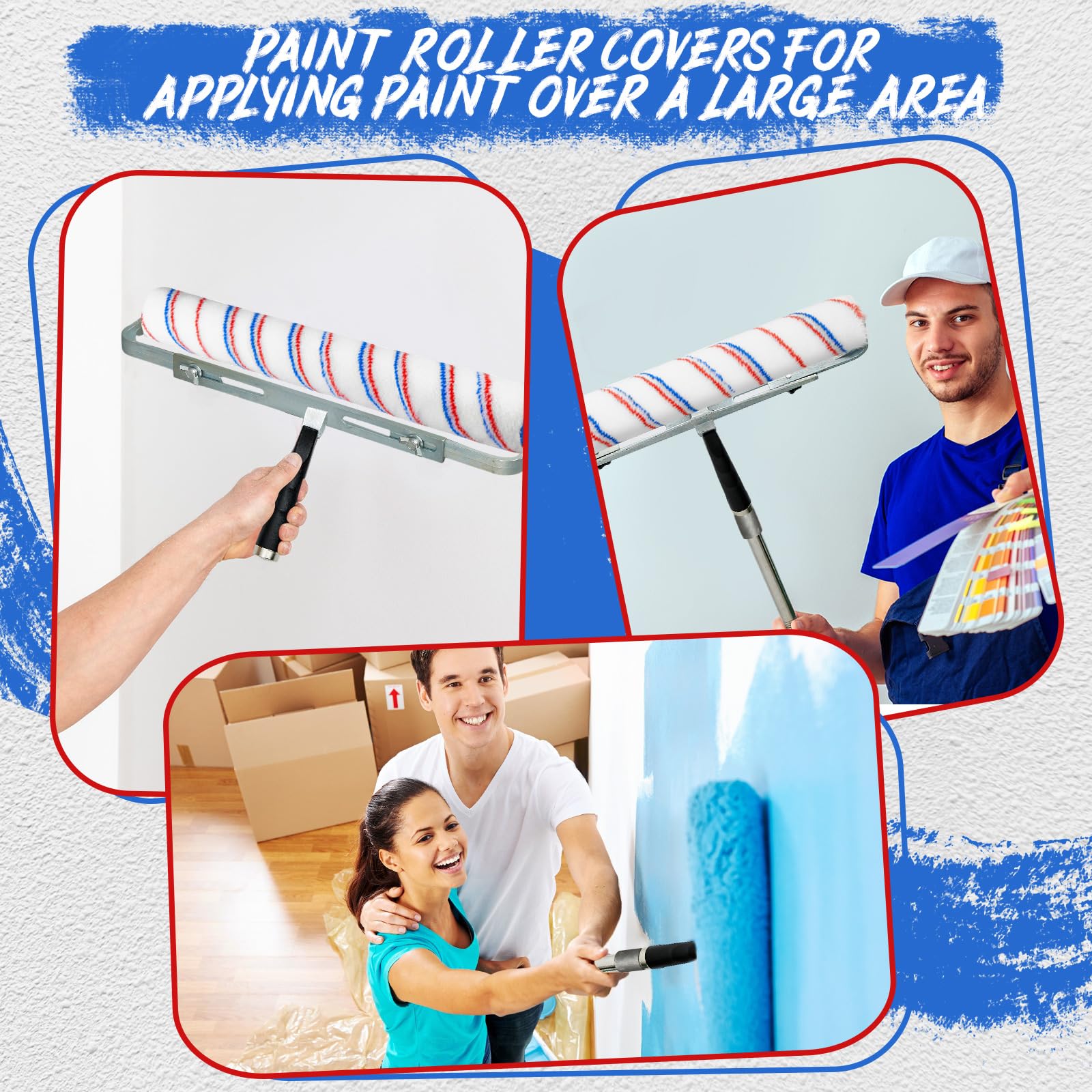 18 Inch Paint Roller VOOMEY 18-Inch Paint Roller Frame & 3 Drywall ...