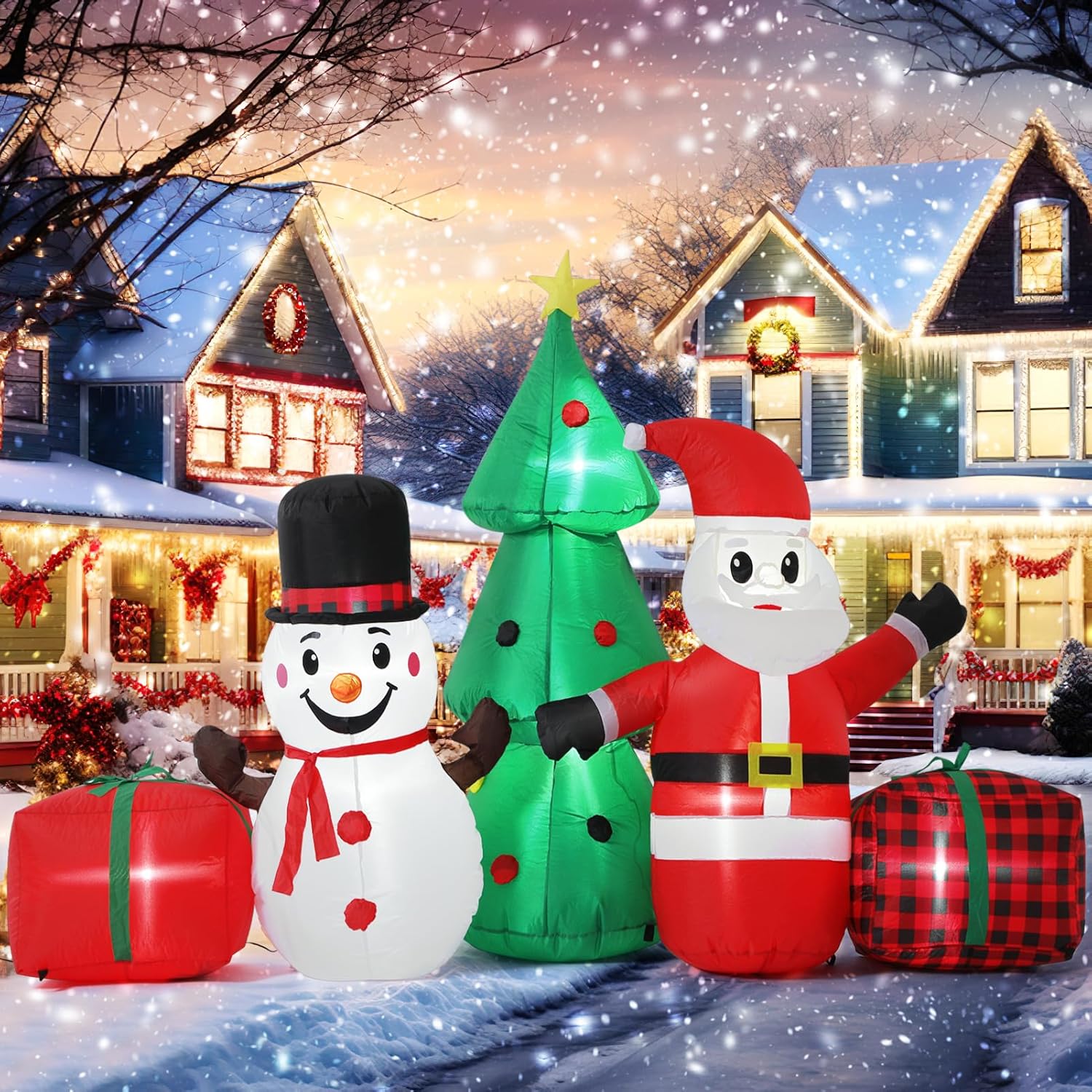 Amazon.com: ZOOS Christmas Inflatables Outdoor Decorations 8x5FT ...