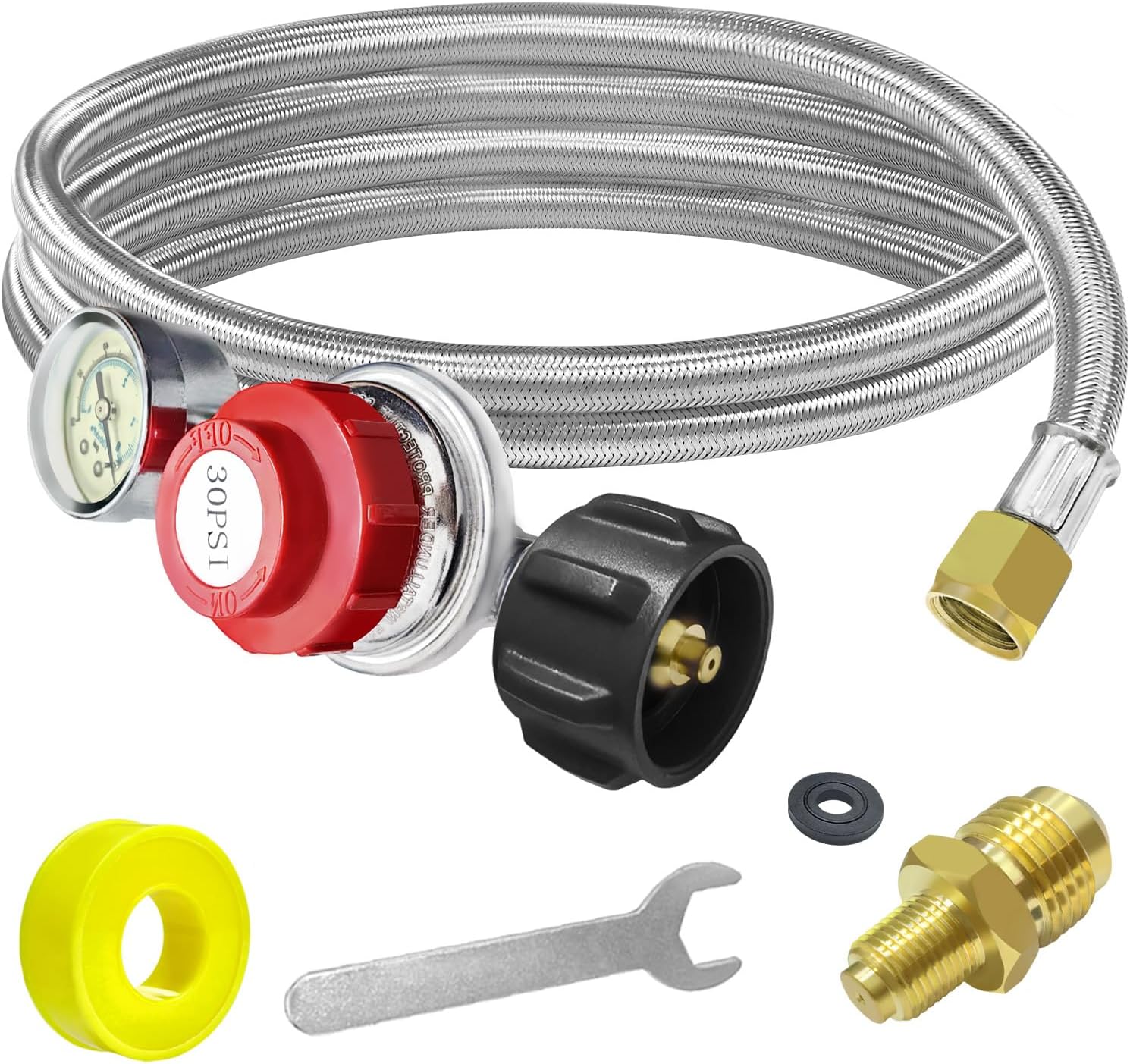 Amazon.com : DOZYANT 5 Feet Propane Regulator Hose Replacement with ...