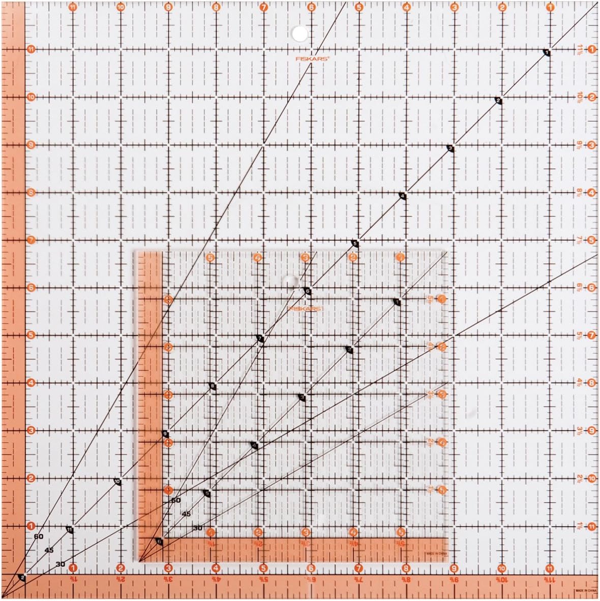 Fiskars Square Acrylic Ruler Set (187210-1001) : Amazon.com.au: Home