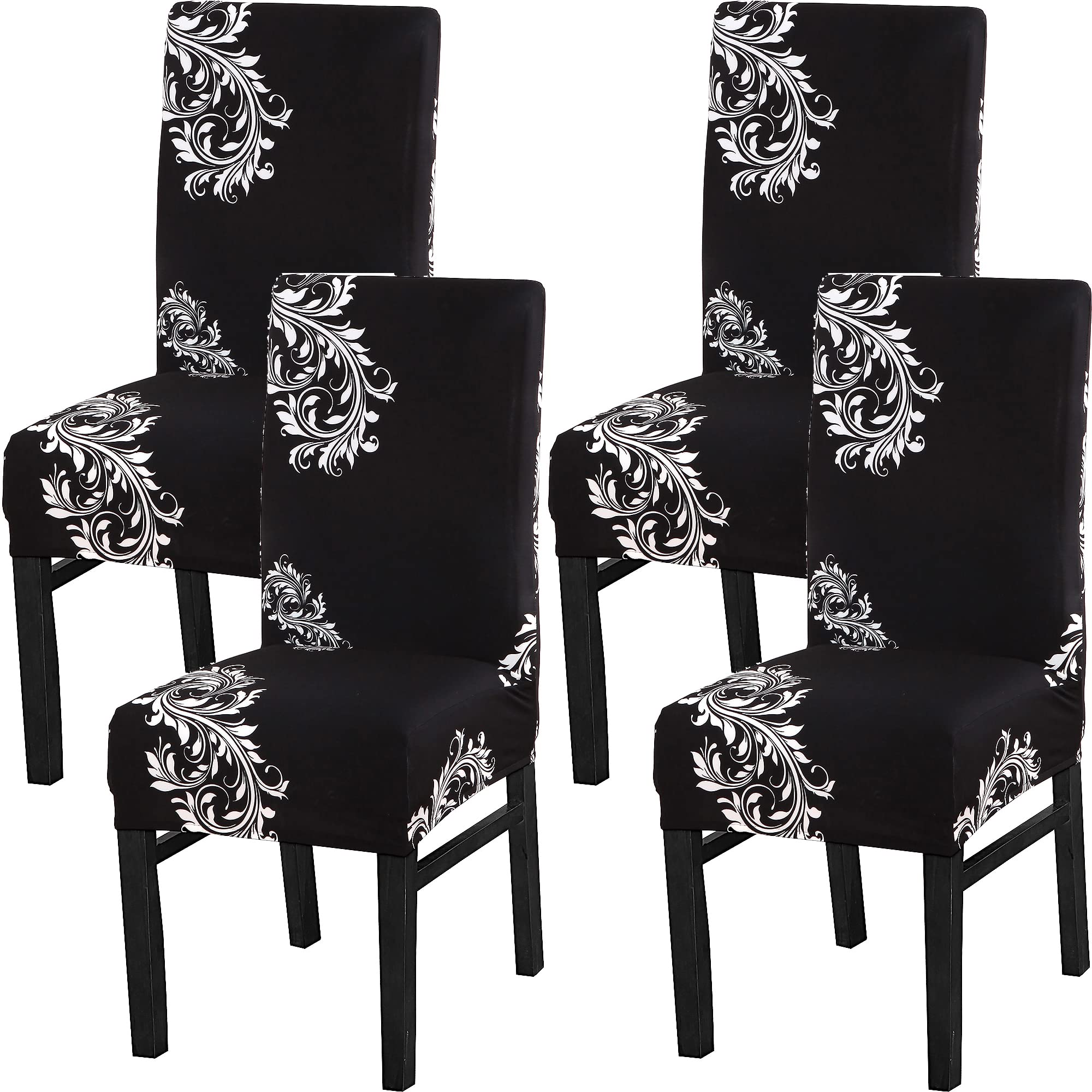 Amazon.com: Yiaizhuo Chair Covers for Dining Room Set of 4 Pack ...