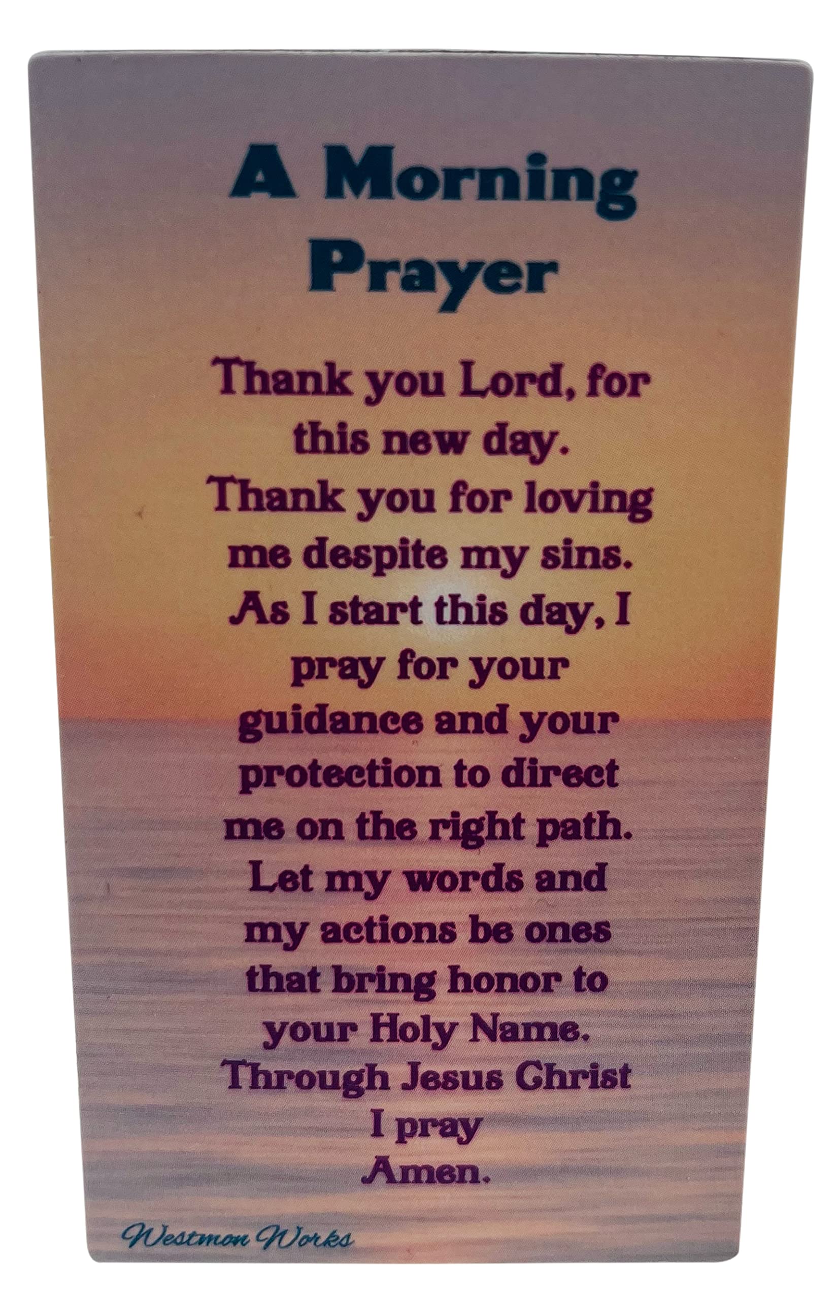 Amazon.com: A Morning Prayer Holy Card Magnet for Fridge Decoration ...