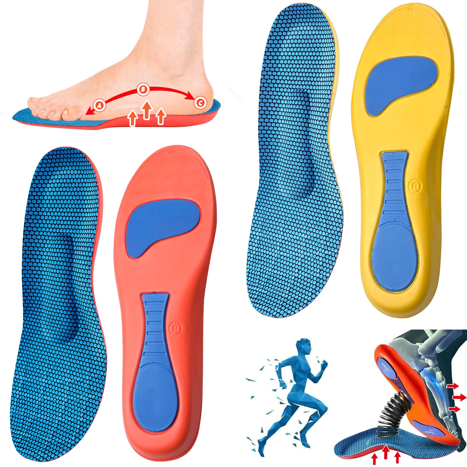 2 Pair Comfy Sole Insoles, Comfysole Insoles for Bunions, Comfy Sole ...