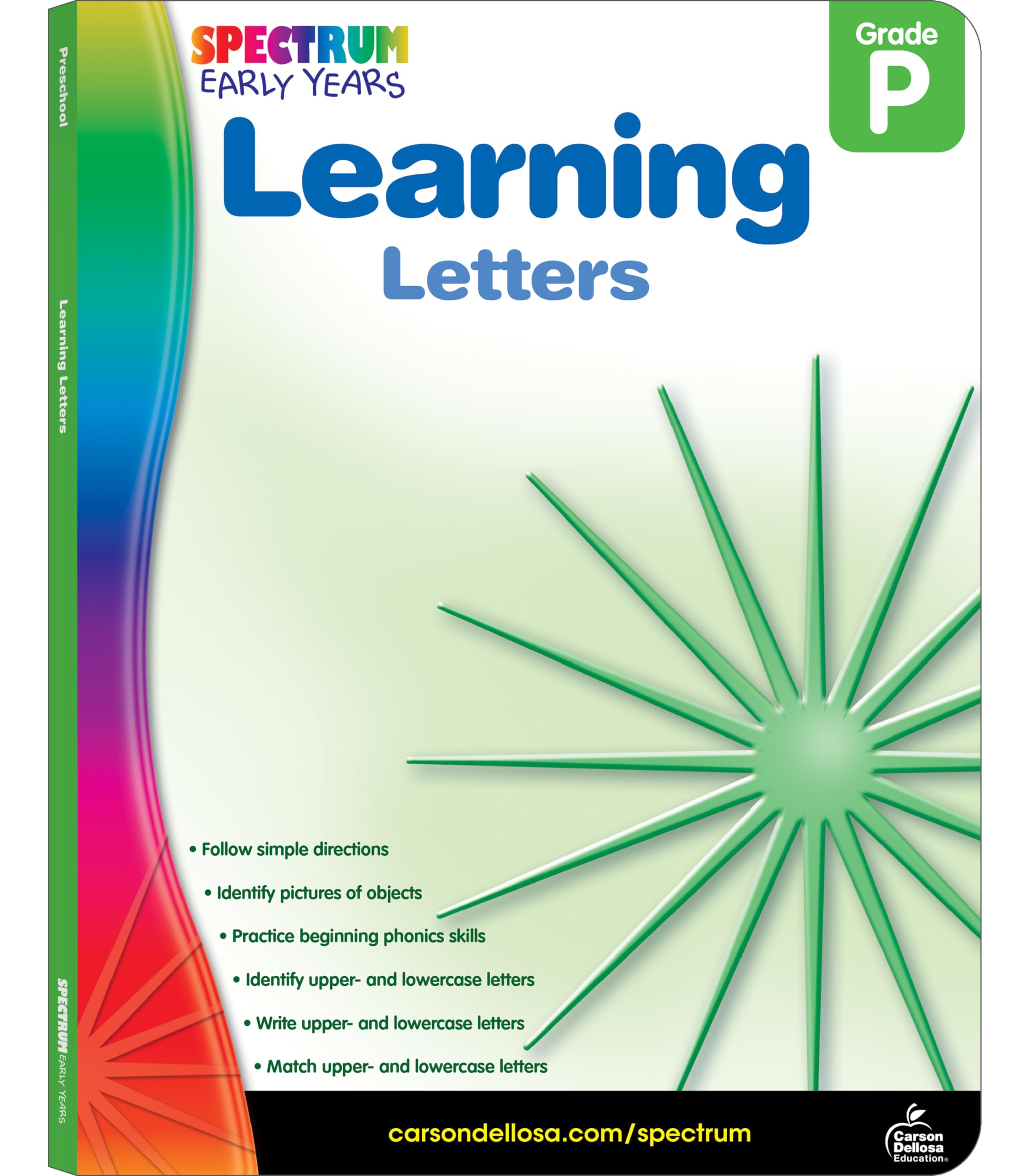 Amazon.com: Spectrum Learning Letters Preschool Workbook, Pre K ...