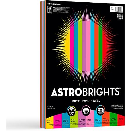 Amazon.com : Astrobrights Mega Collection, Colored Paper, "Brilliant" 5 ...