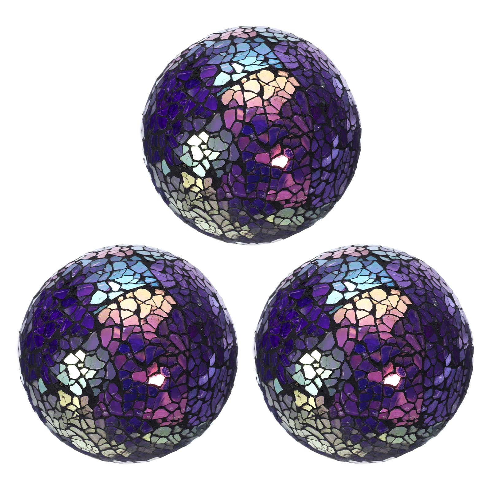 Amazon.com: uxcell 3Pcs Decorative Glass Balls 3.15 Inch Orbs ...