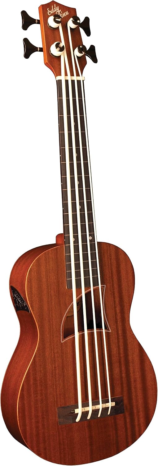 Amazon.com: Eddy Finn EF-EBASS-FL Fretless Ukulele Bass with Gig Bag ...