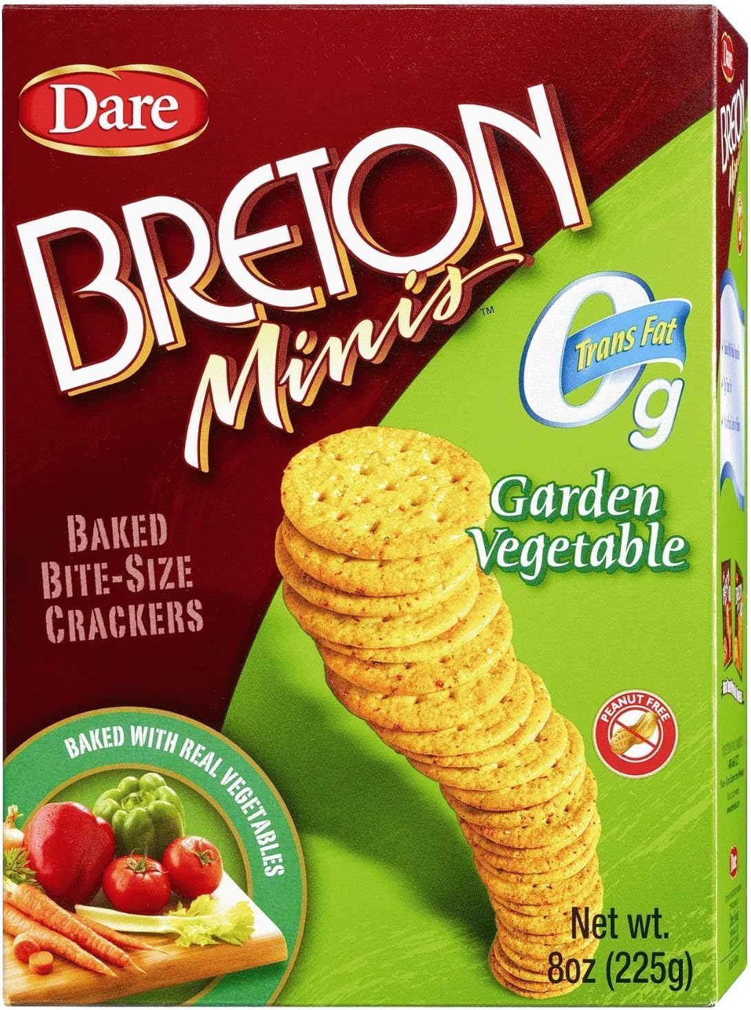 Dare Foods Breton Minis-Vegetable Crackers, 8-Ounce (Pack of 1 ...