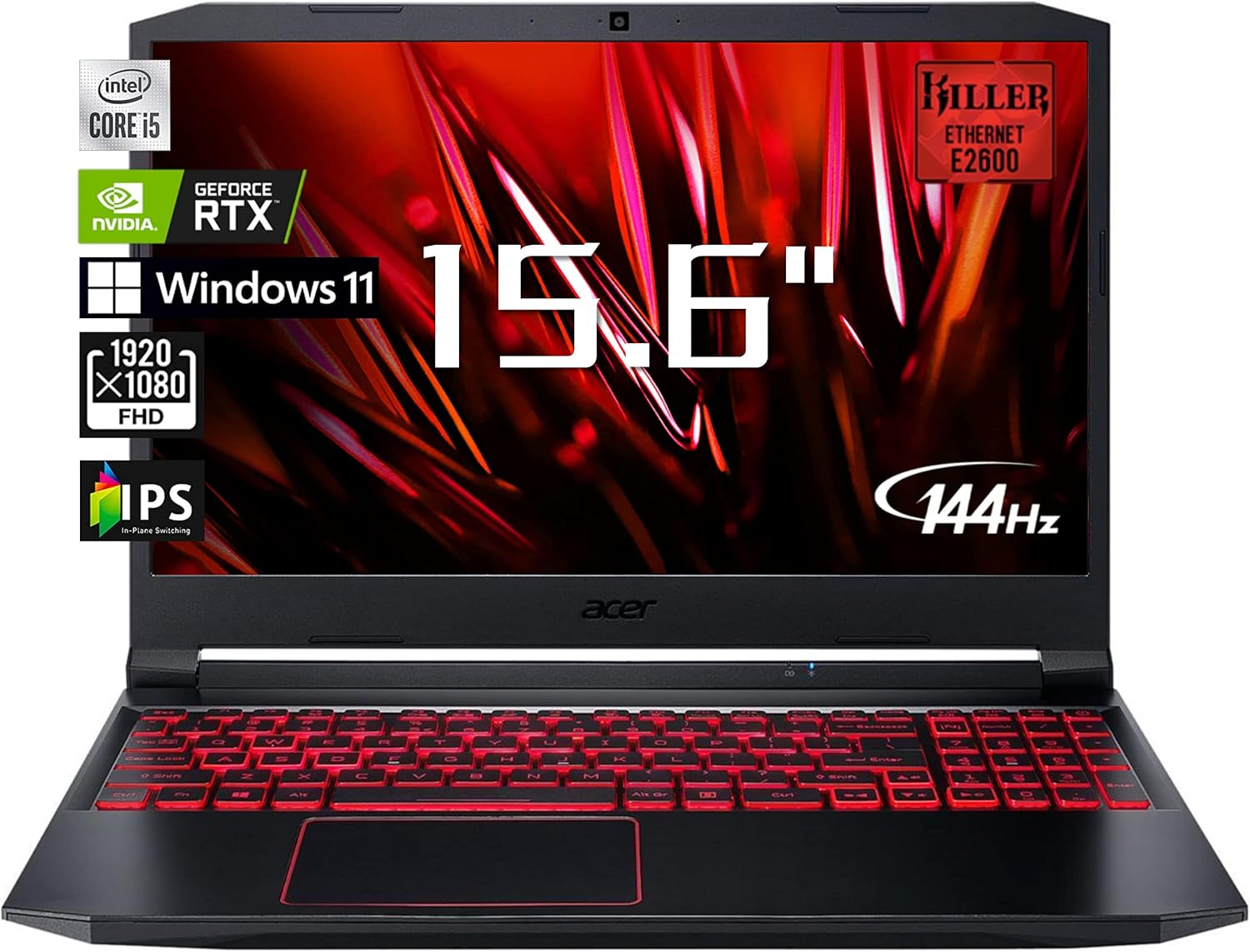 Amazon.com: Acer Nitro 5 Gaming Laptop, 15.6" FHD IPS 144Hz Display ...