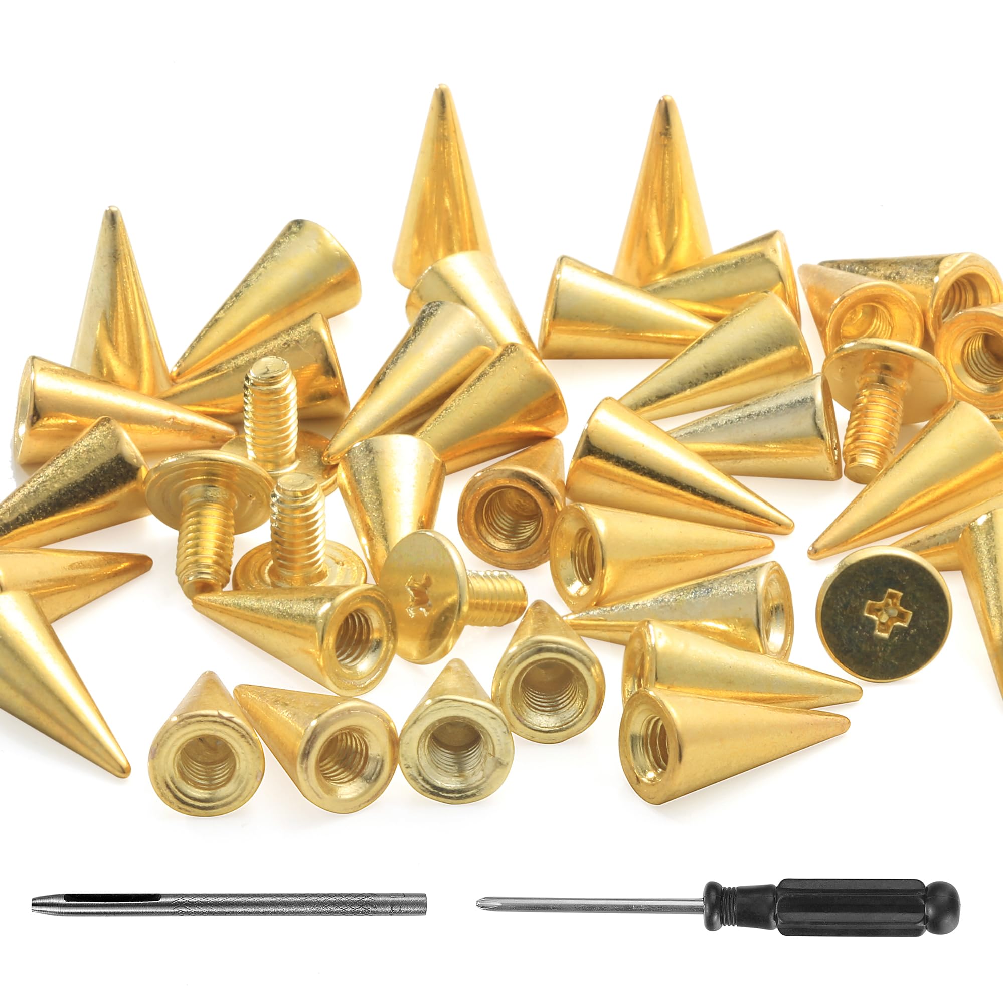 Amazon.com: YORANYO 100 Sets Spikes and Studs 12MM Spikes for Clothing ...