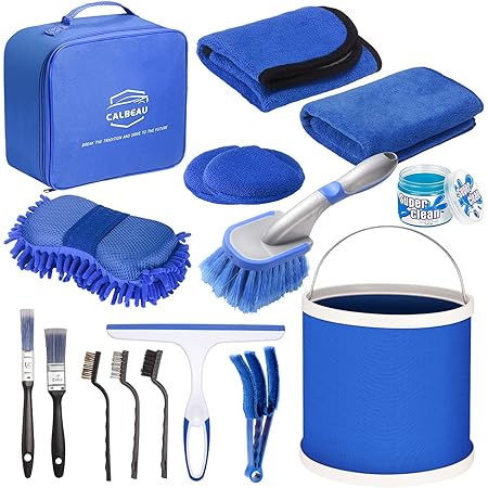 Amazon.com: Car Wash Kit, Pink Car Cleaning Kit Interior and Exterior ...