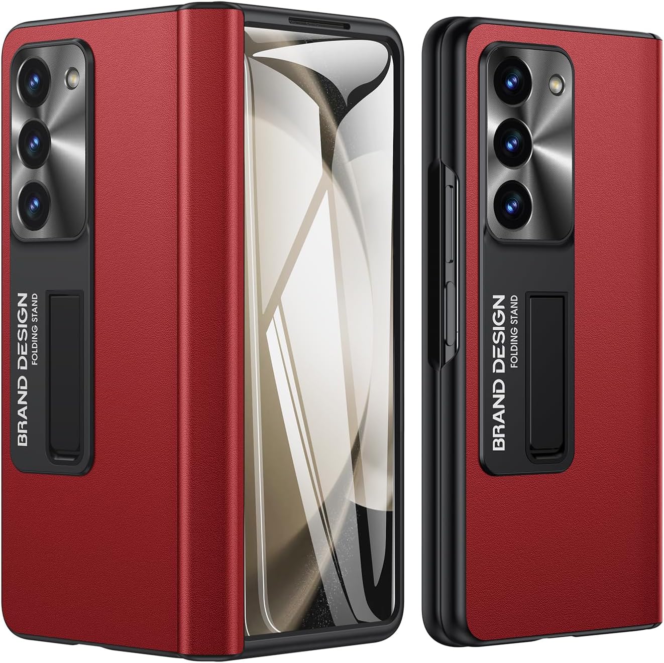 Amazon.com: for Samsung Z-Fold-5 Cover: Genuine Leather Galaxy Fold 5 ...