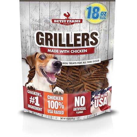 Amazon.com : Betsy Farms Beef Chicken Grillers Dog Jerky Treats, 40 Oz Chicken Treats For Dogs ...