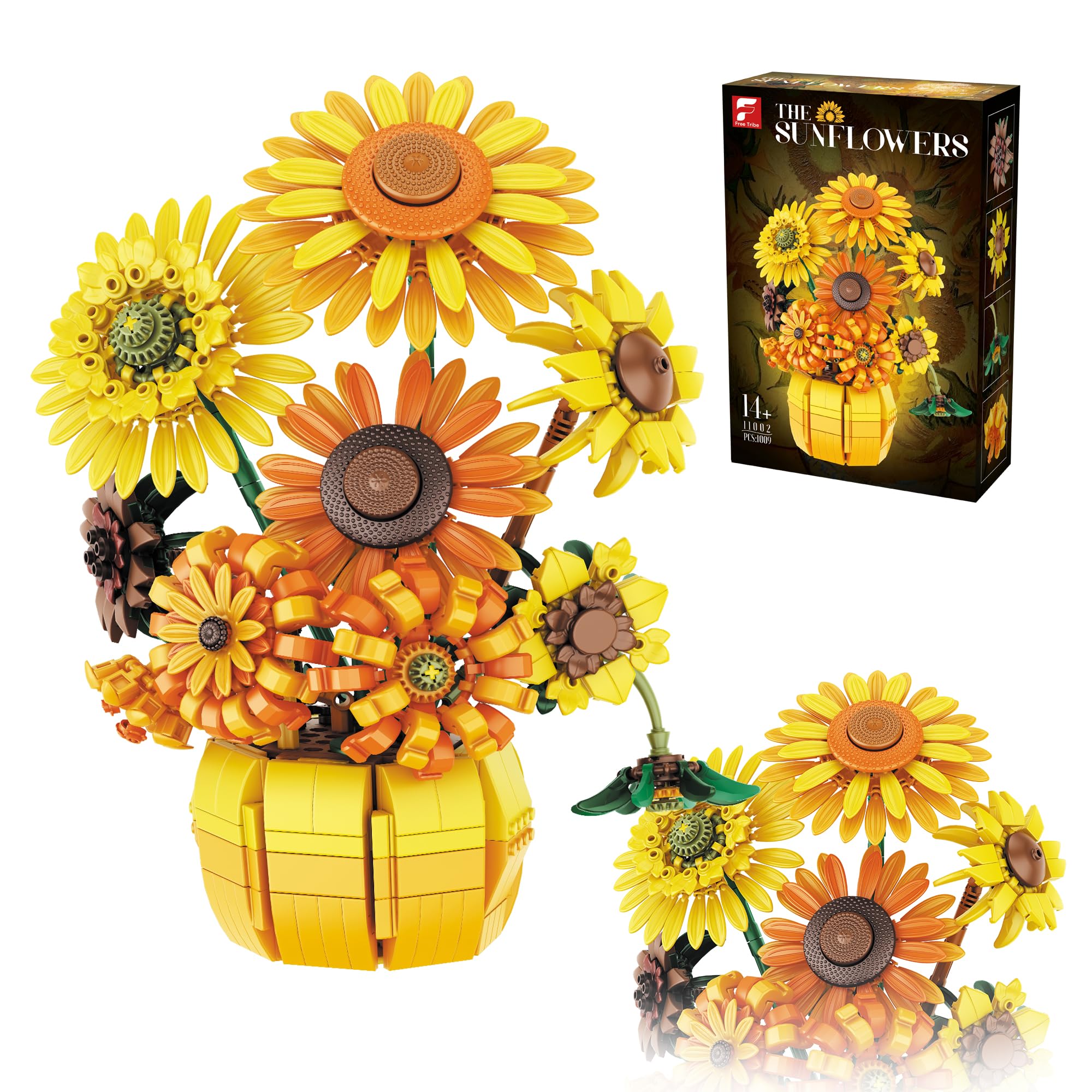 Amazon.com: VannMold 11002 Sunflowers Building Blocks Flower Bouquet ...