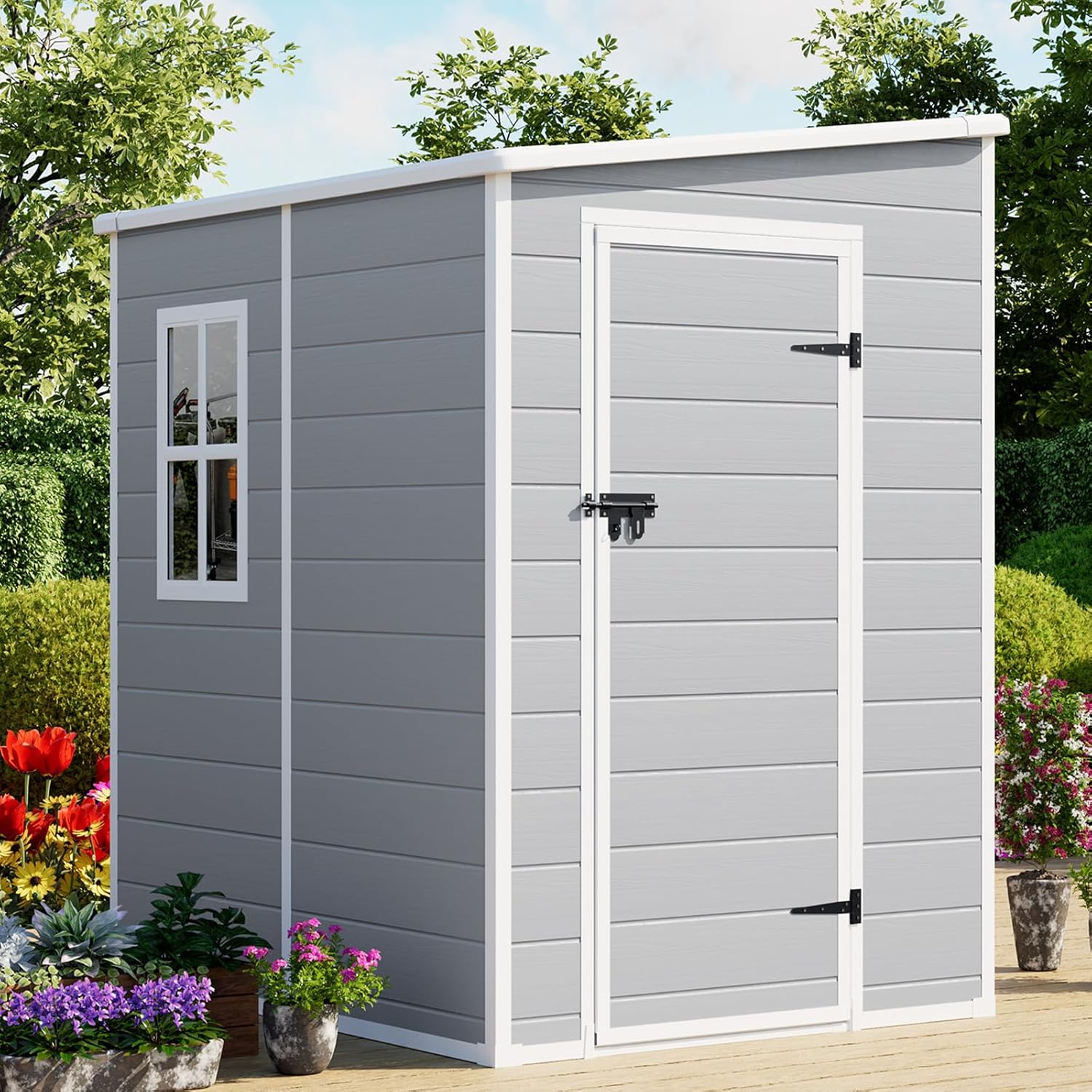 Storage Shed, Resin Outdoor Storage Shed with Floor Botswana | Ubuy