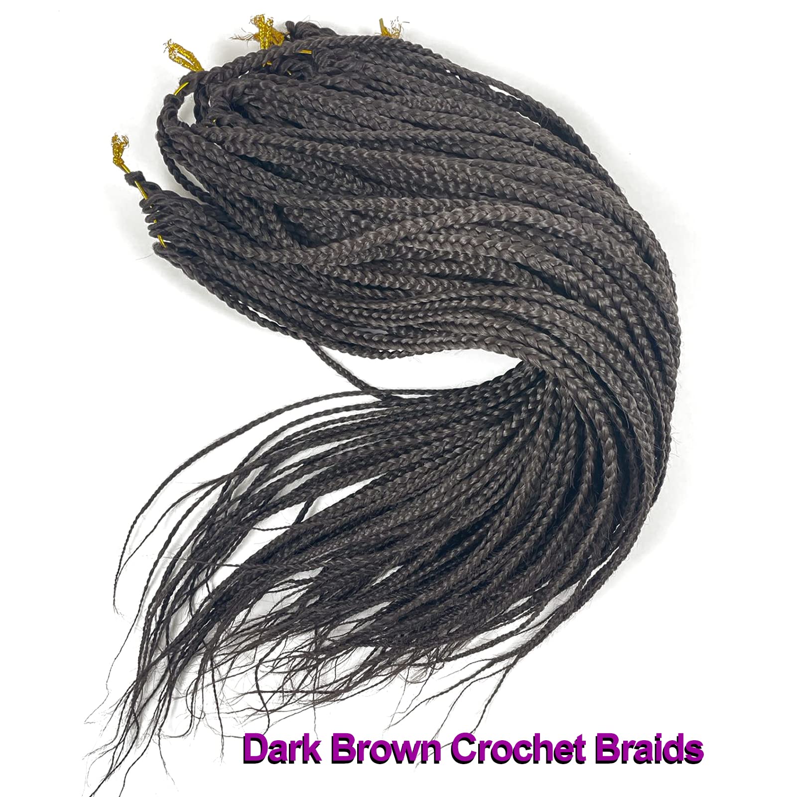 Snapklik.com : Box Braid Crochet Hair 20 Inch Dark Brown Crochet Box ...
